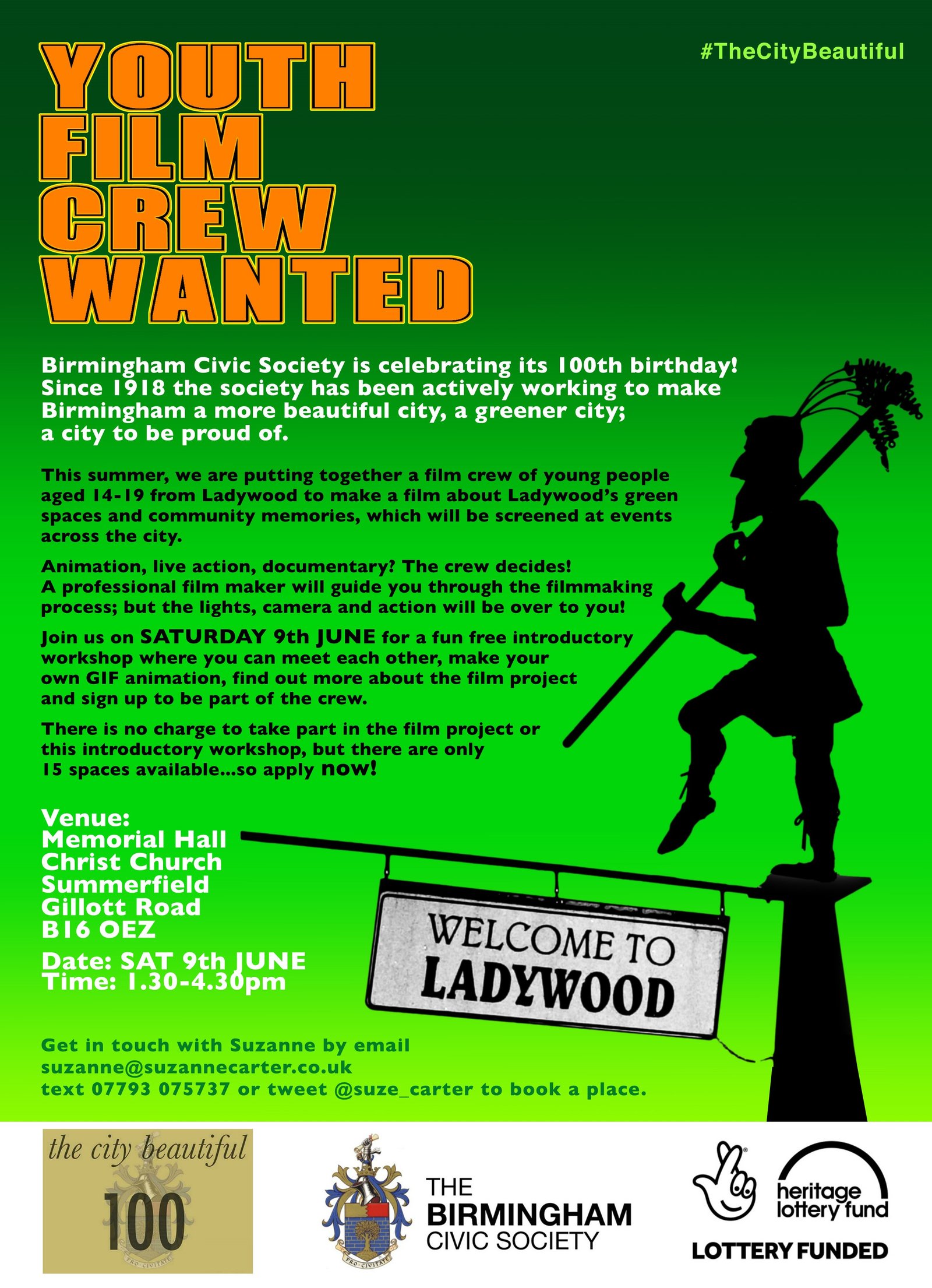Youth Film Crew Wanted - Introductory Workshop - Birmingham Civic Society