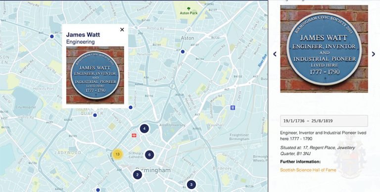 Our Blue Plaque map is now live! - Birmingham Civic Society
